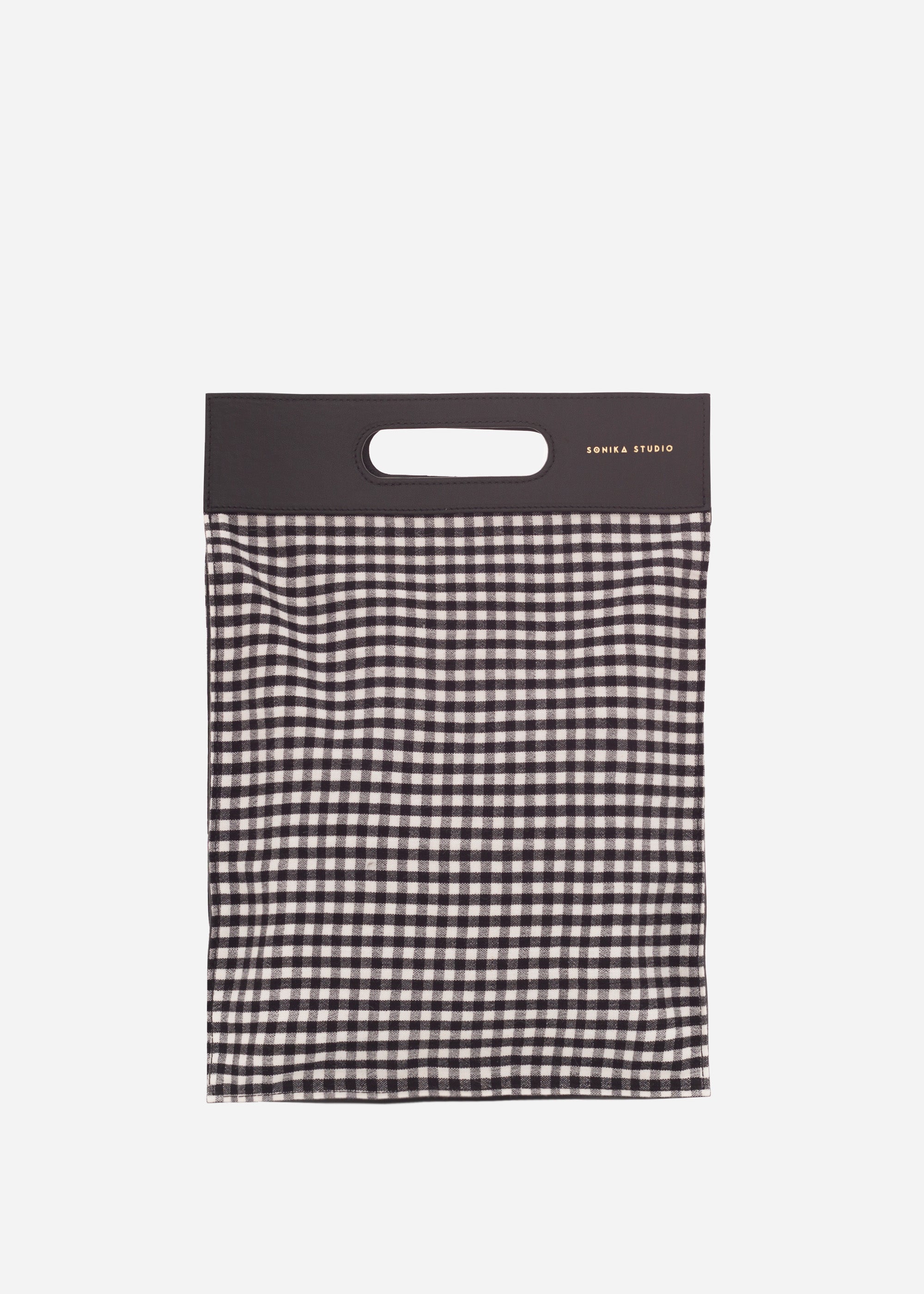 Flat Laptop Tote Bag Sarany - Black & White
